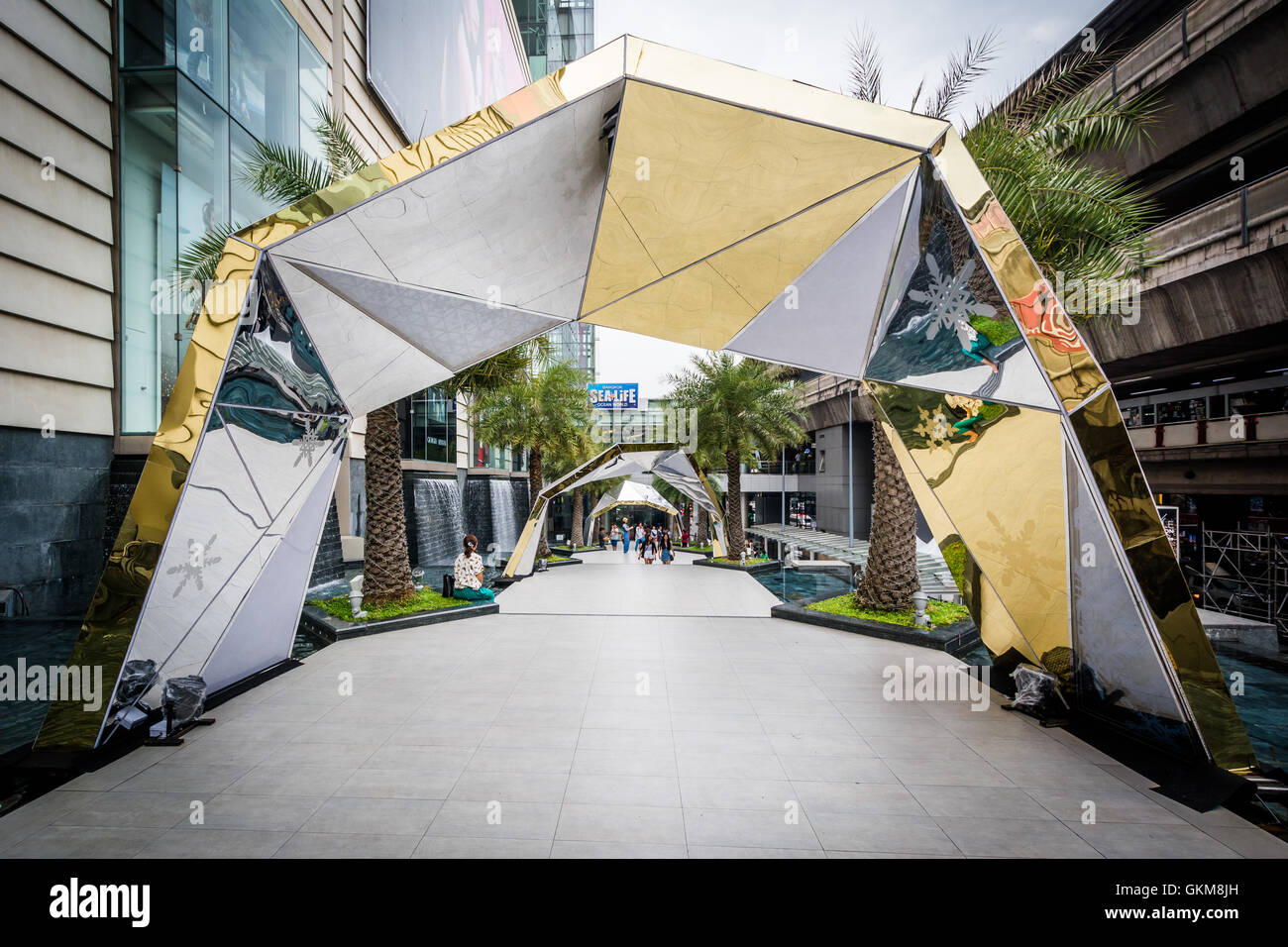 Walkway in the Siam District, in Bangkok, Thailand Stock Photo - Alamy