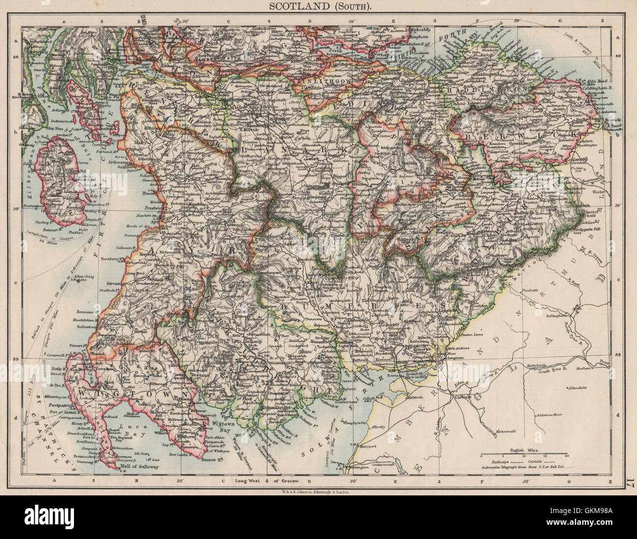 Map of dumfries and galloway hi-res stock photography and images - Alamy
