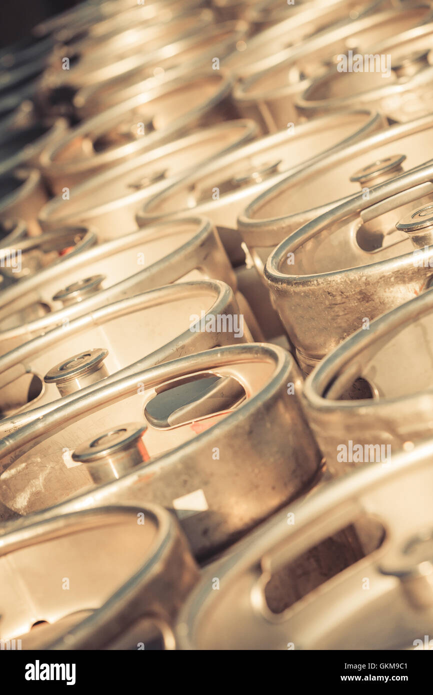 Image of a stack of beer barrels Stock Photo - Alamy