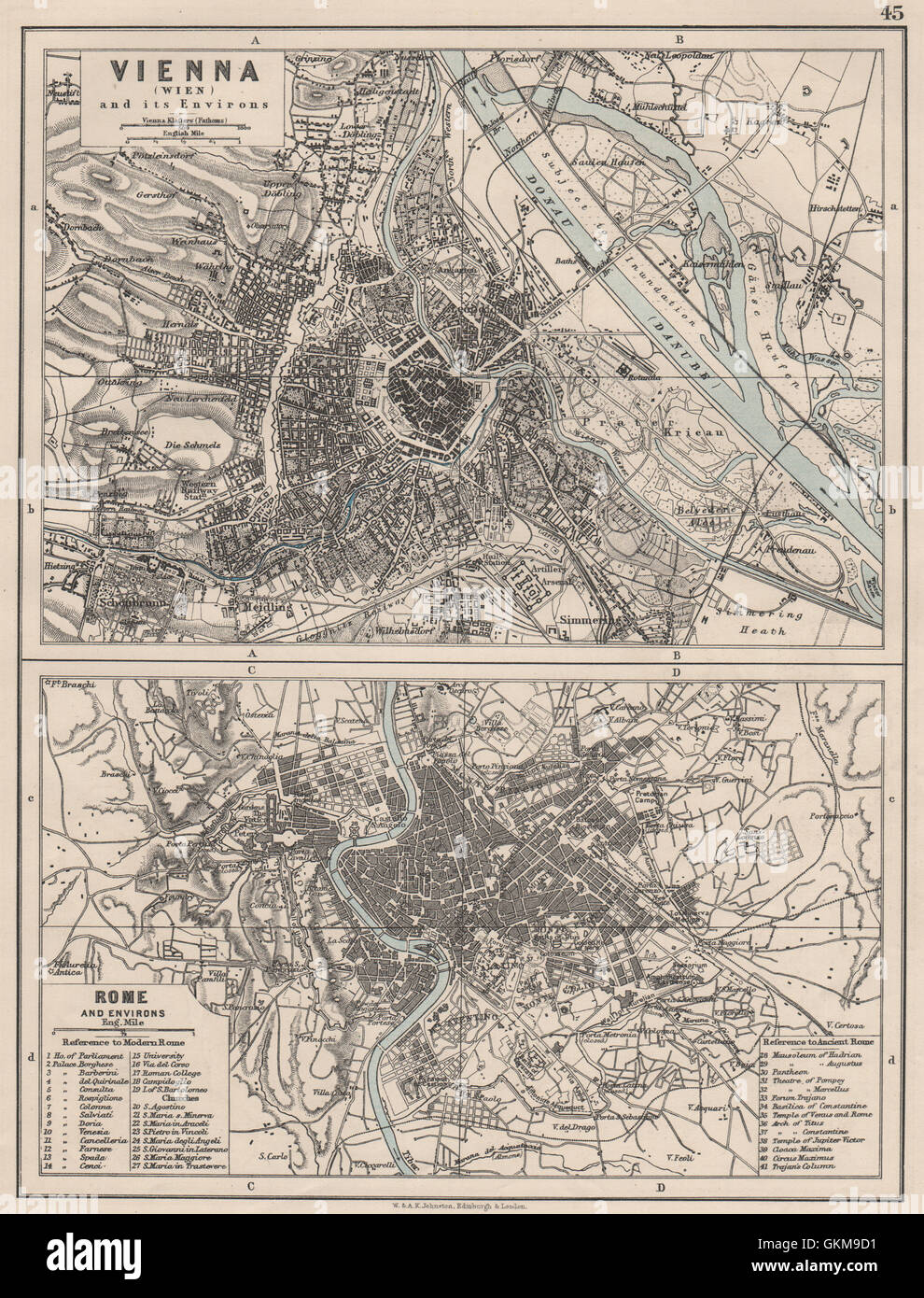Old map of vienna hi-res stock photography and images - Alamy