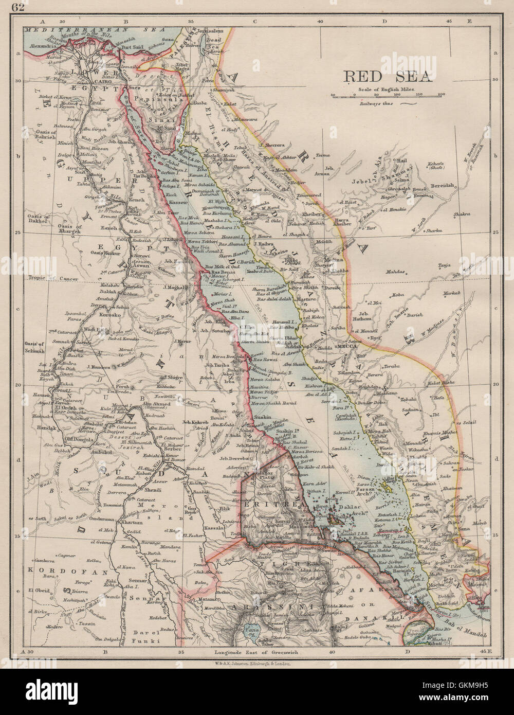 Map egypt 1900 hi-res stock photography and images - Alamy