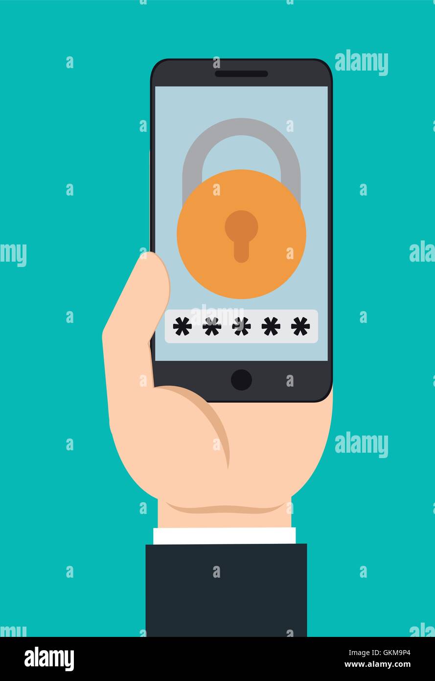 smartphone cyber security system design Stock Vector Image & Art - Alamy