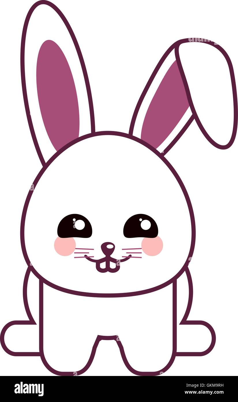 rabbit kawaii cartoon design Stock Vector Image & Art - Alamy