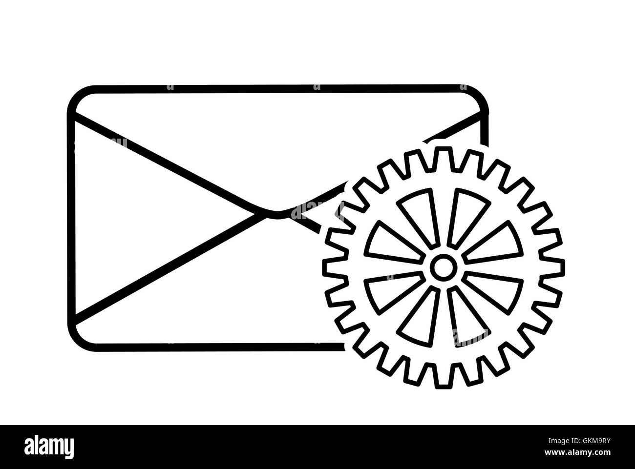 envelope gear cyber security system design Stock Vector Image & Art - Alamy