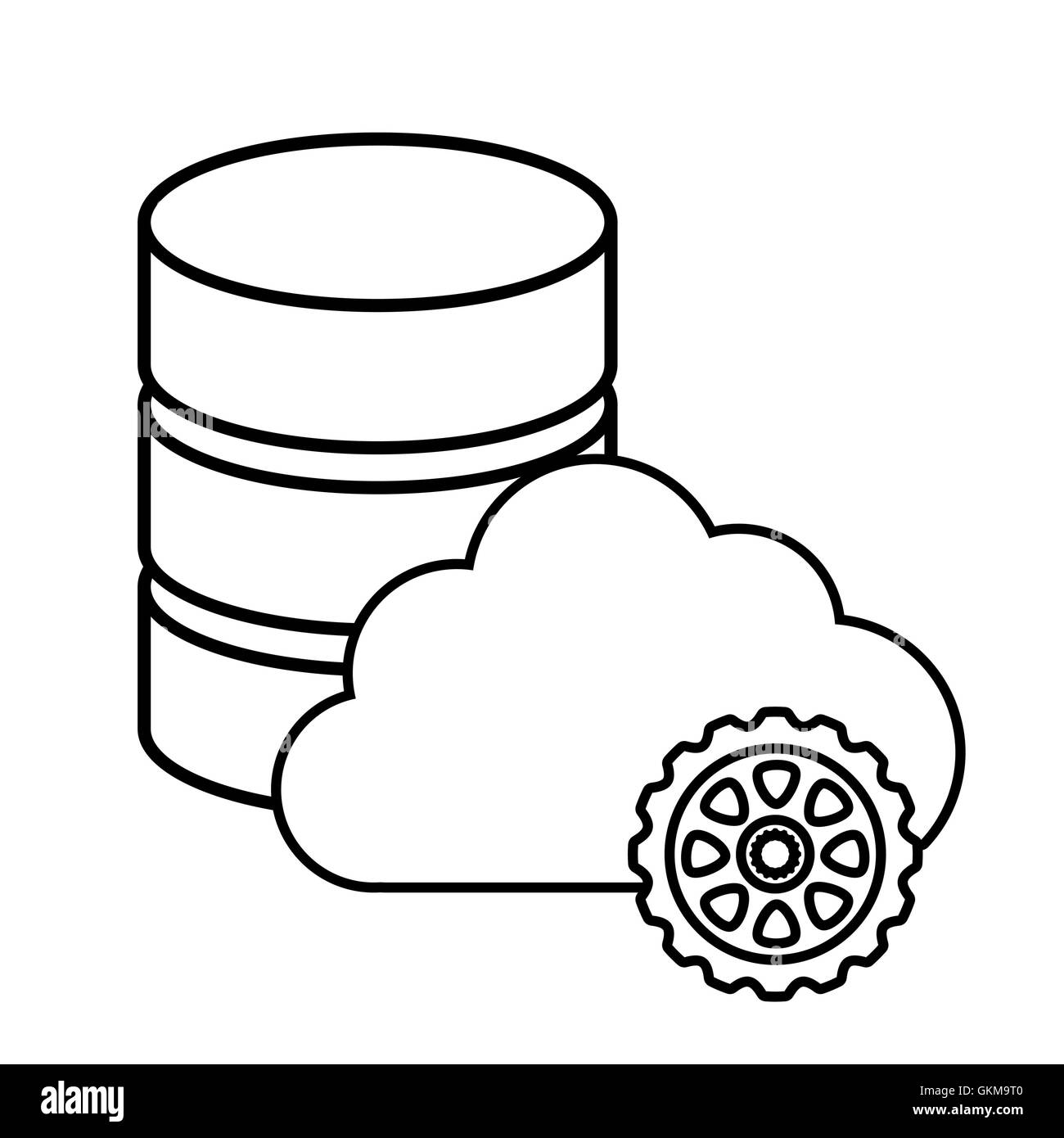 cloud gear hosting cyber security system design Stock Vector Image ...
