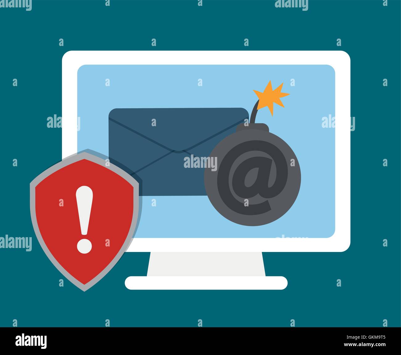 shield computer cyber security system design Stock Vector Image & Art ...