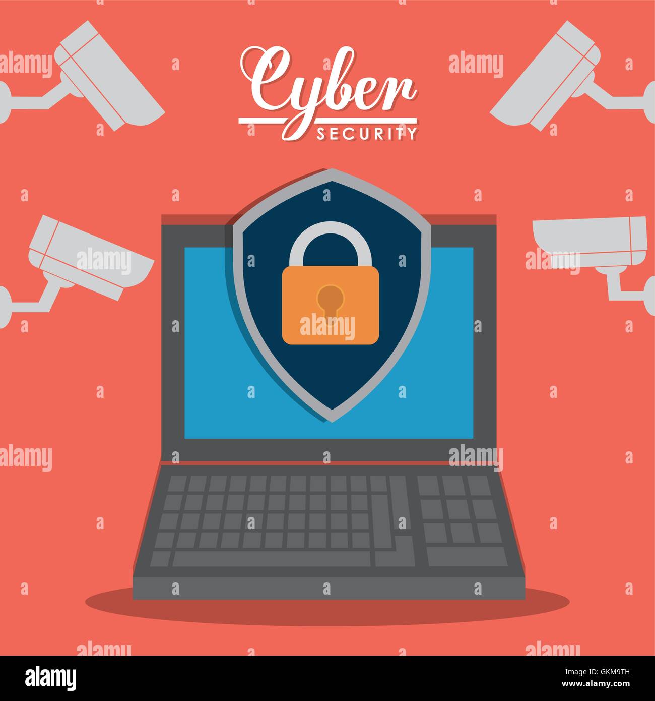 laptop cyber security system design Stock Vector Image & Art - Alamy