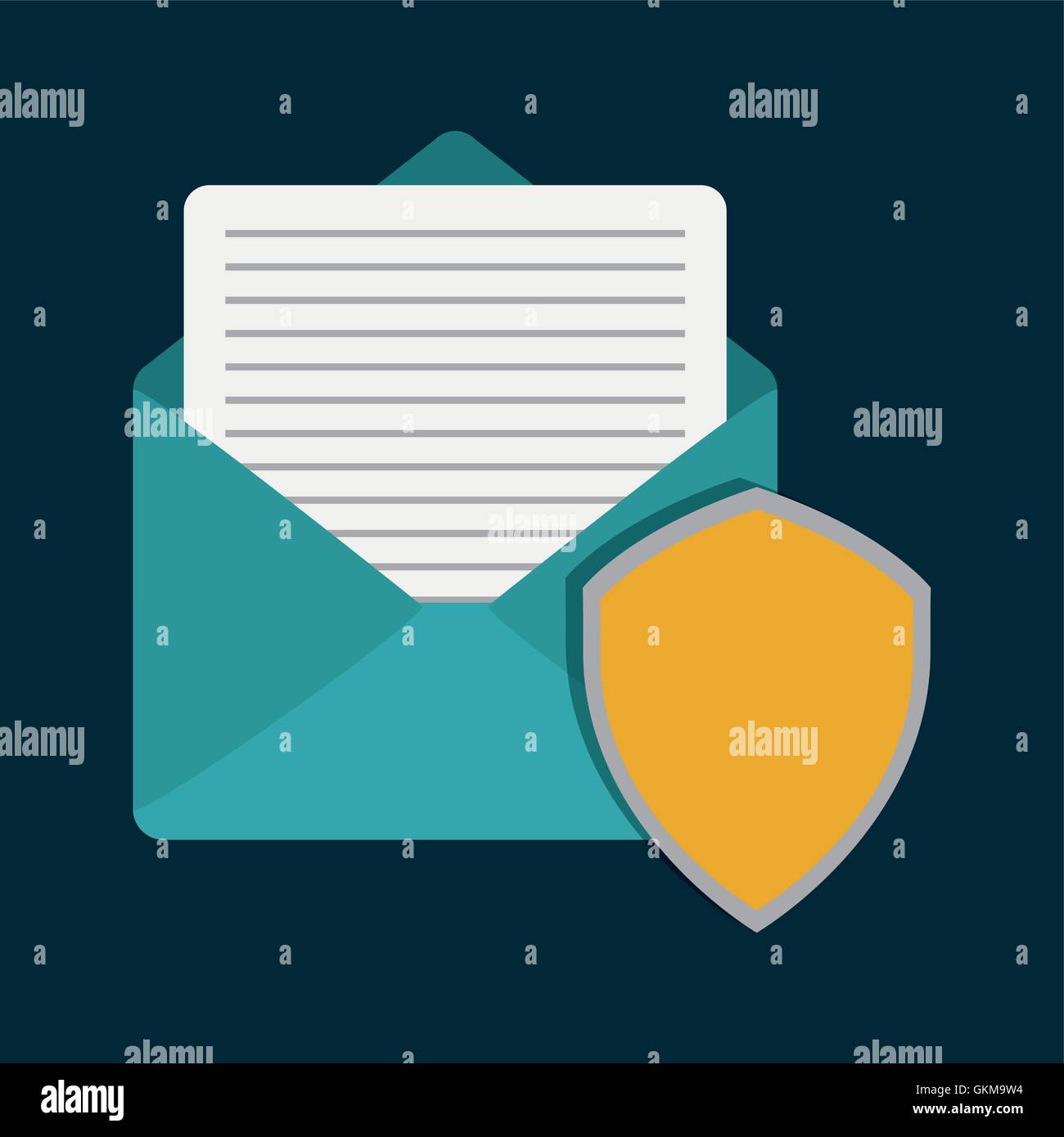 shield envelope cyber security system design Stock Vector Image & Art ...