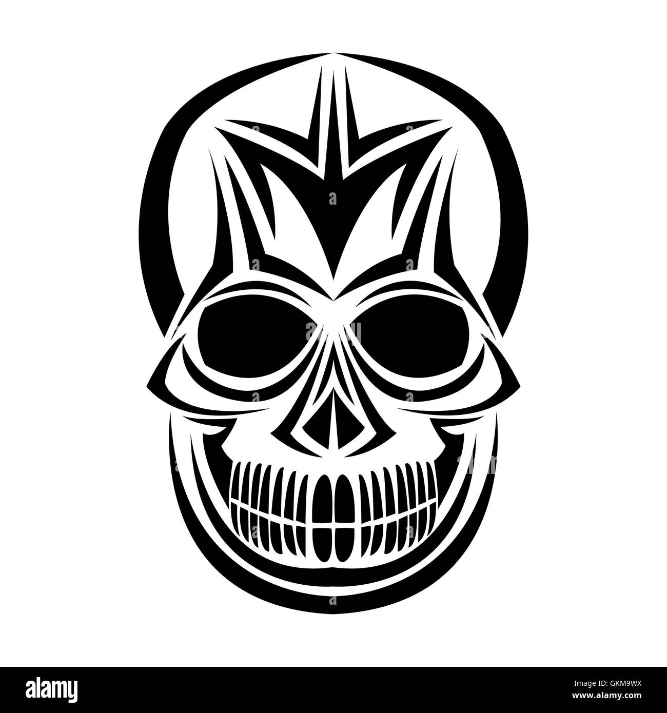 skull tattoo face design Stock Vector Image & Art - Alamy