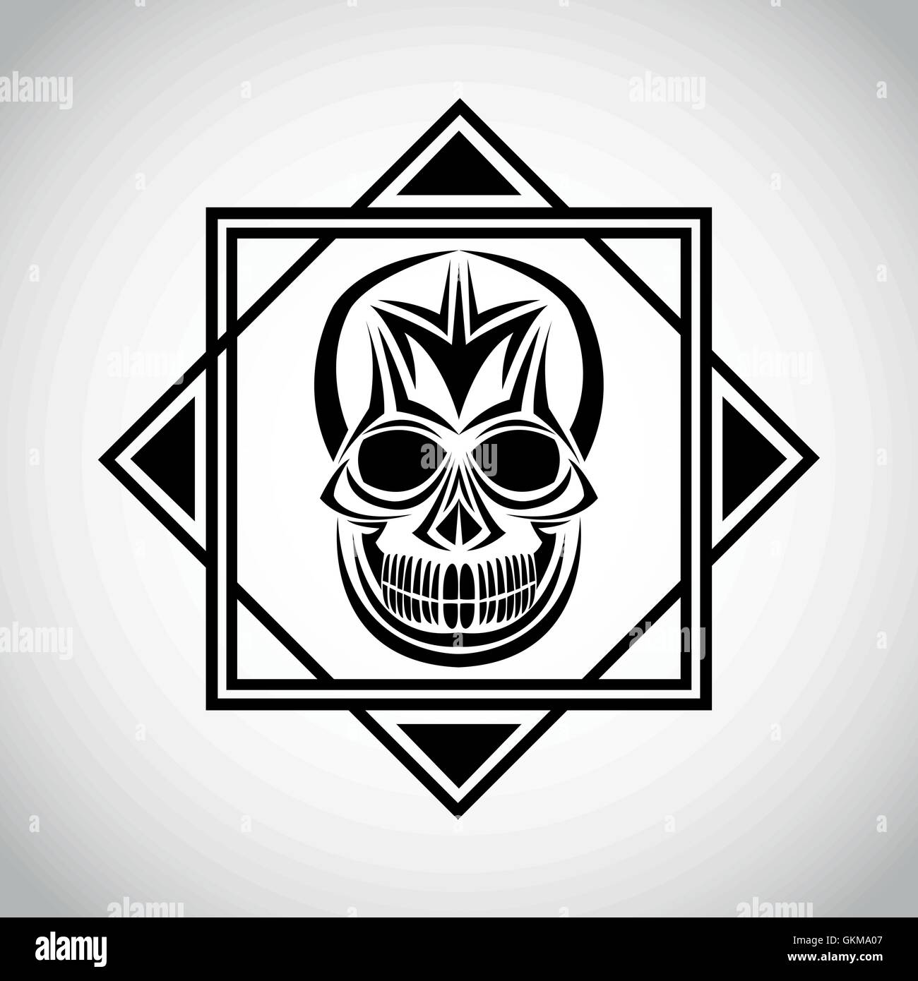 skull tattoo face design Stock Vector Image & Art - Alamy