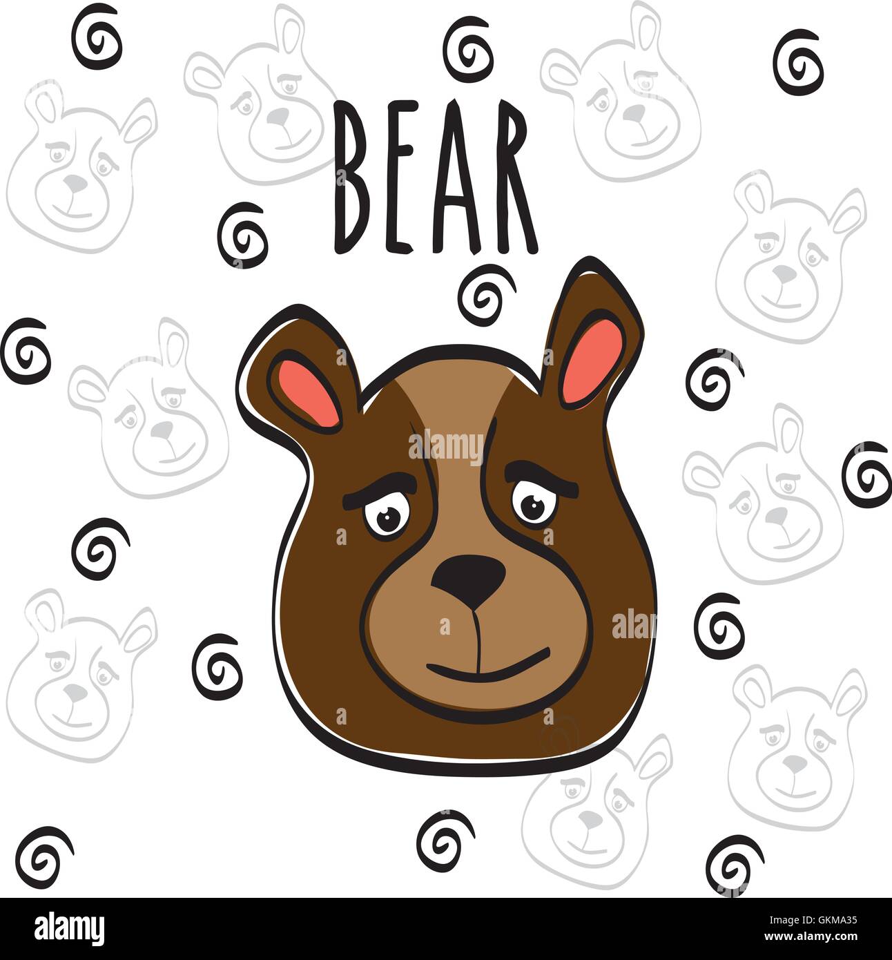 Bear cartoon design, vector illustration Stock Vector Image & Art - Alamy