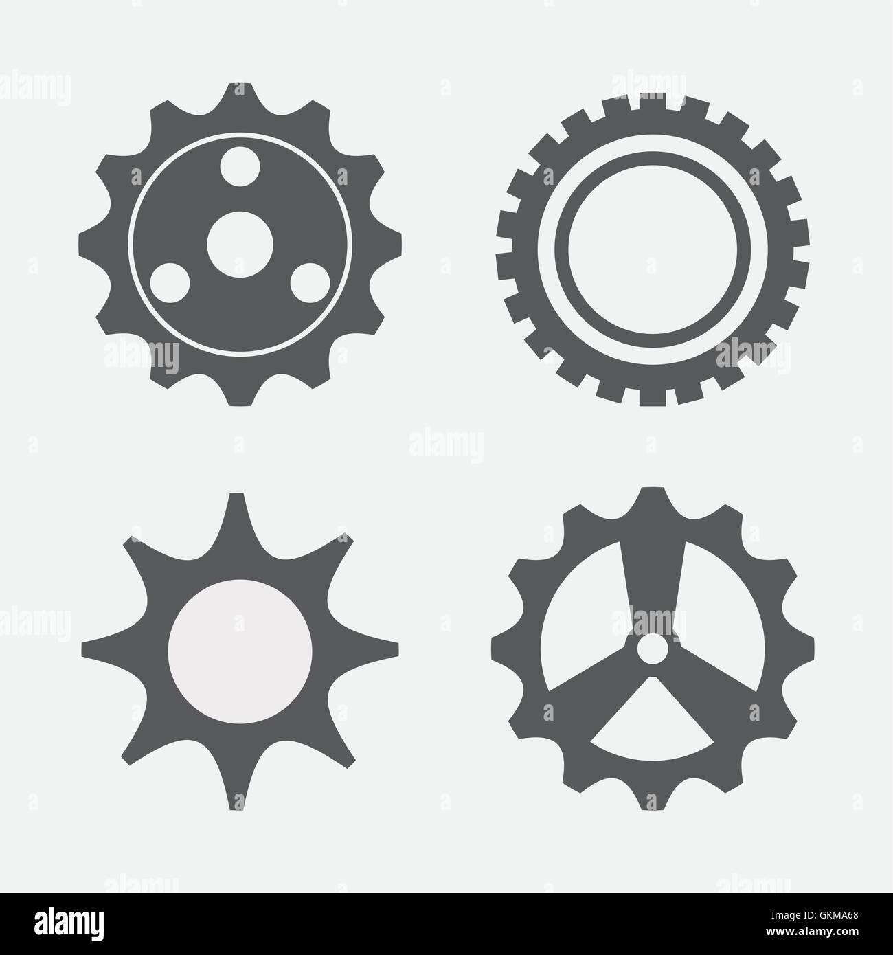 gear cog machine part set design Stock Vector Image & Art - Alamy
