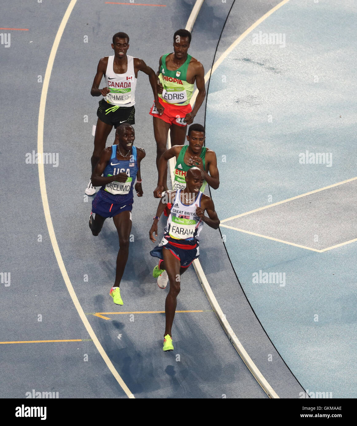Great Britain's Mo Farah during the Men's 5000m Final at the Olympic ...