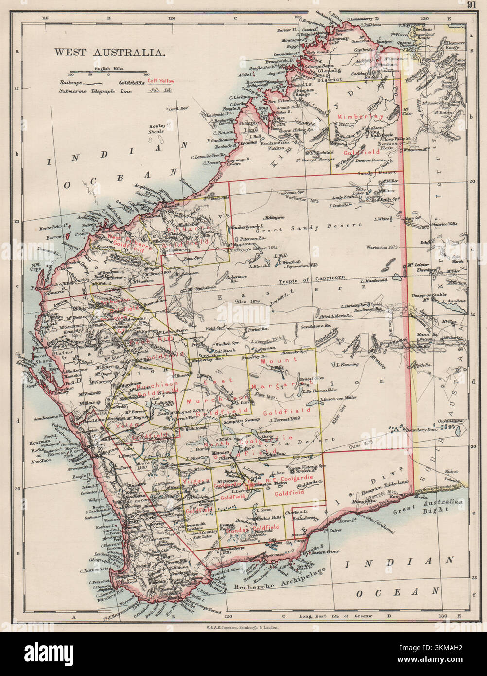 Australia map 1900 hi-res stock photography and images - Alamy