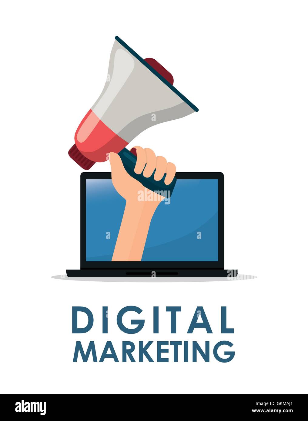 Digital marketing and ecommerce design, vector illustration Stock ...