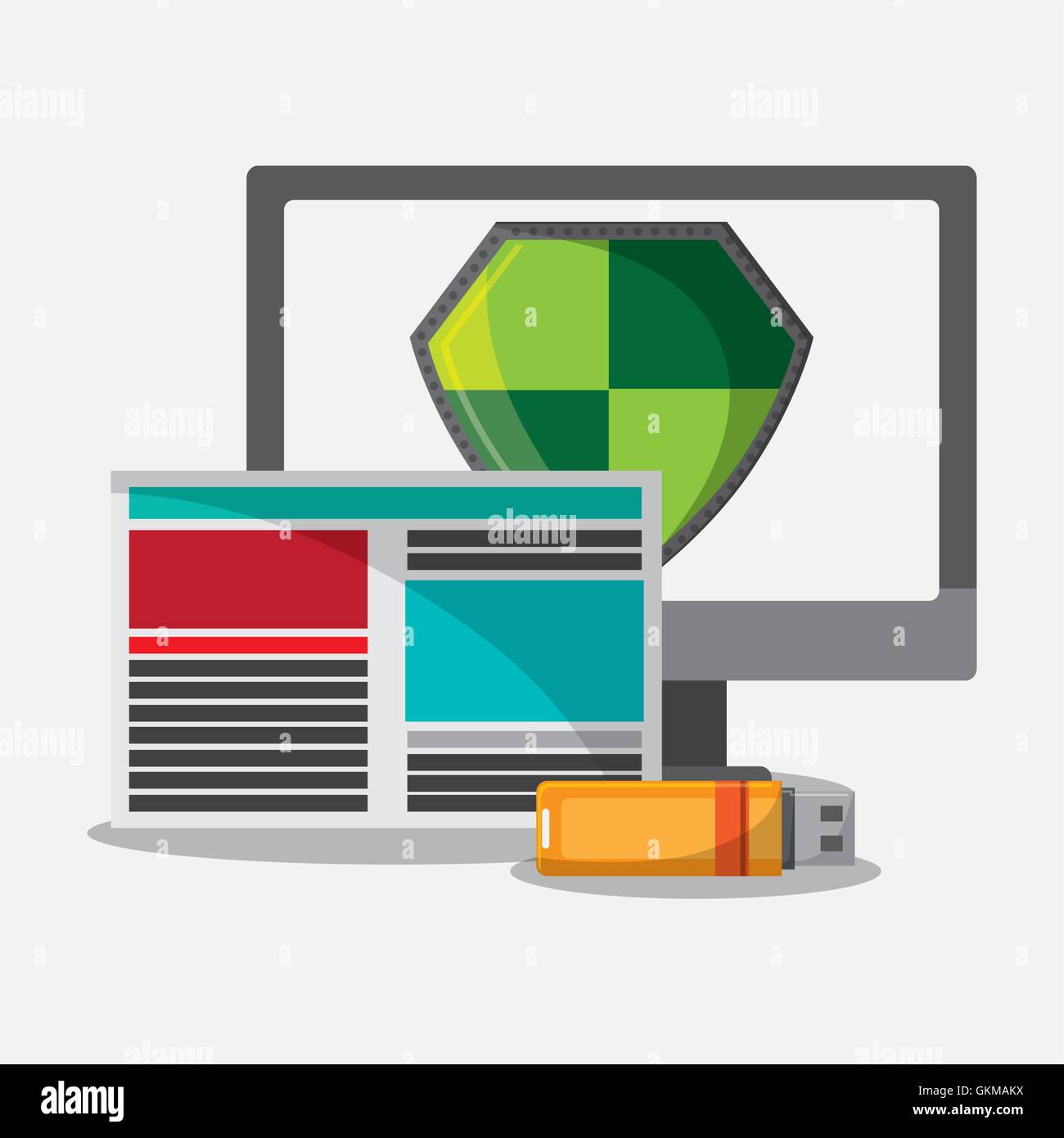 cyber security computer design Stock Vector Image & Art - Alamy