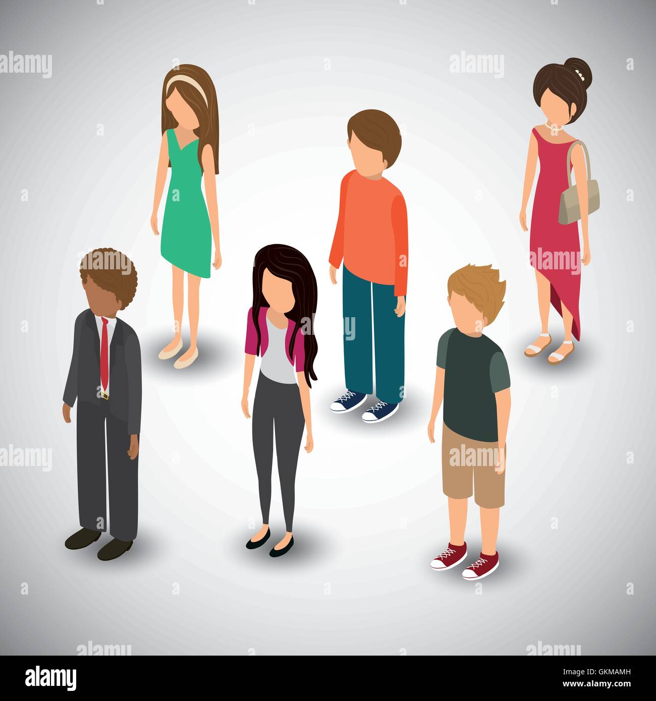 Isometric people graphic design, vector illustration Stock Vector Image ...