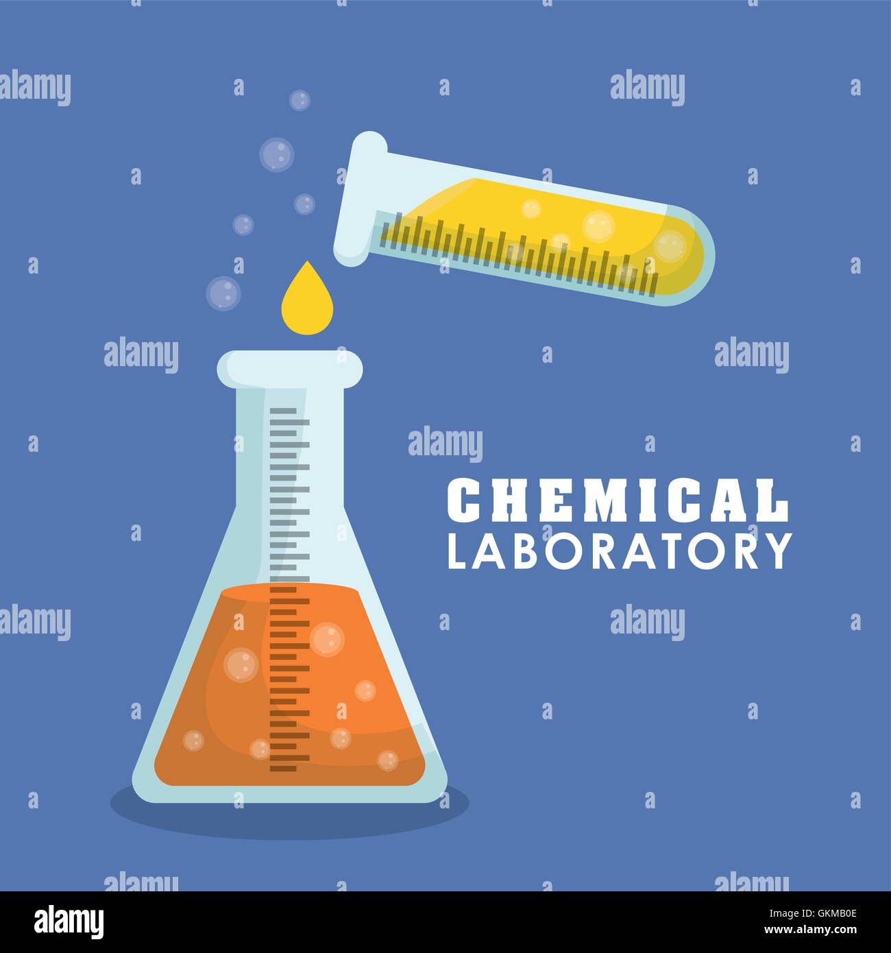 Graphic design of Chemical Laboratory , vector illustration Stock ...