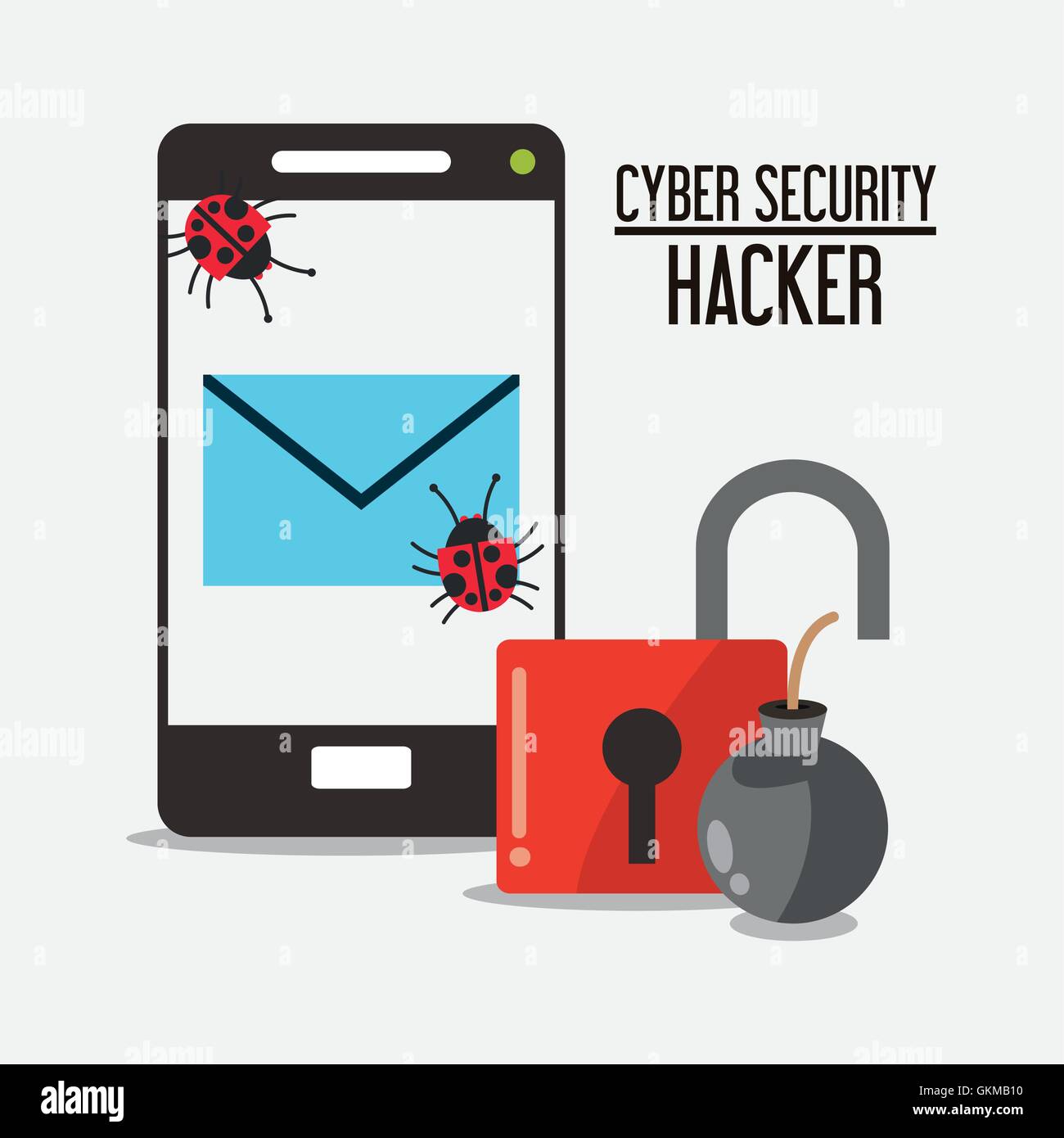 cyber security system smartphone design Stock Vector Image & Art - Alamy