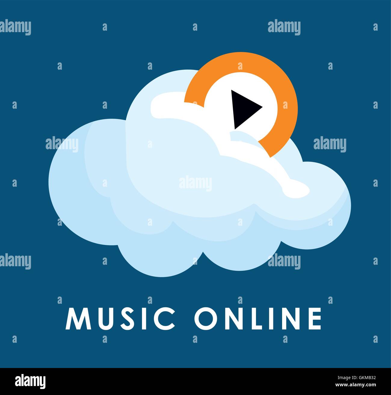 Graphic design of Music Online , vector illustration Stock Vector Image ...
