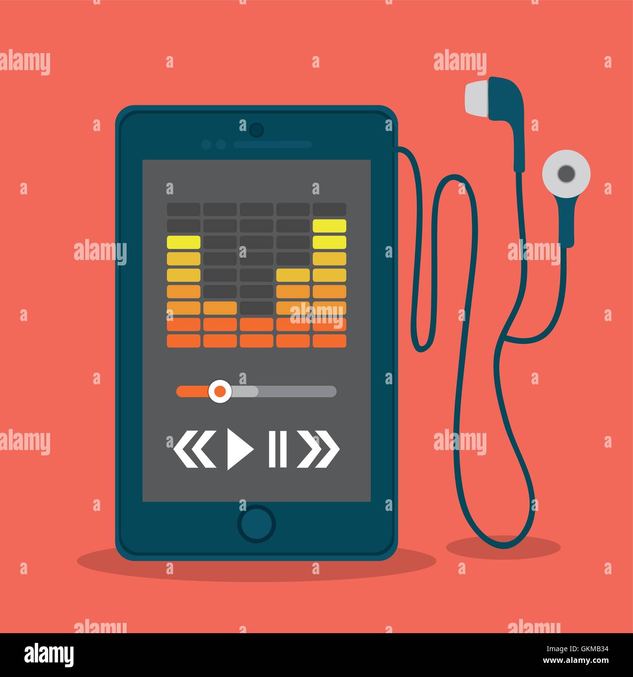 Graphic design of Music Online , vector illustration Stock Vector Image ...