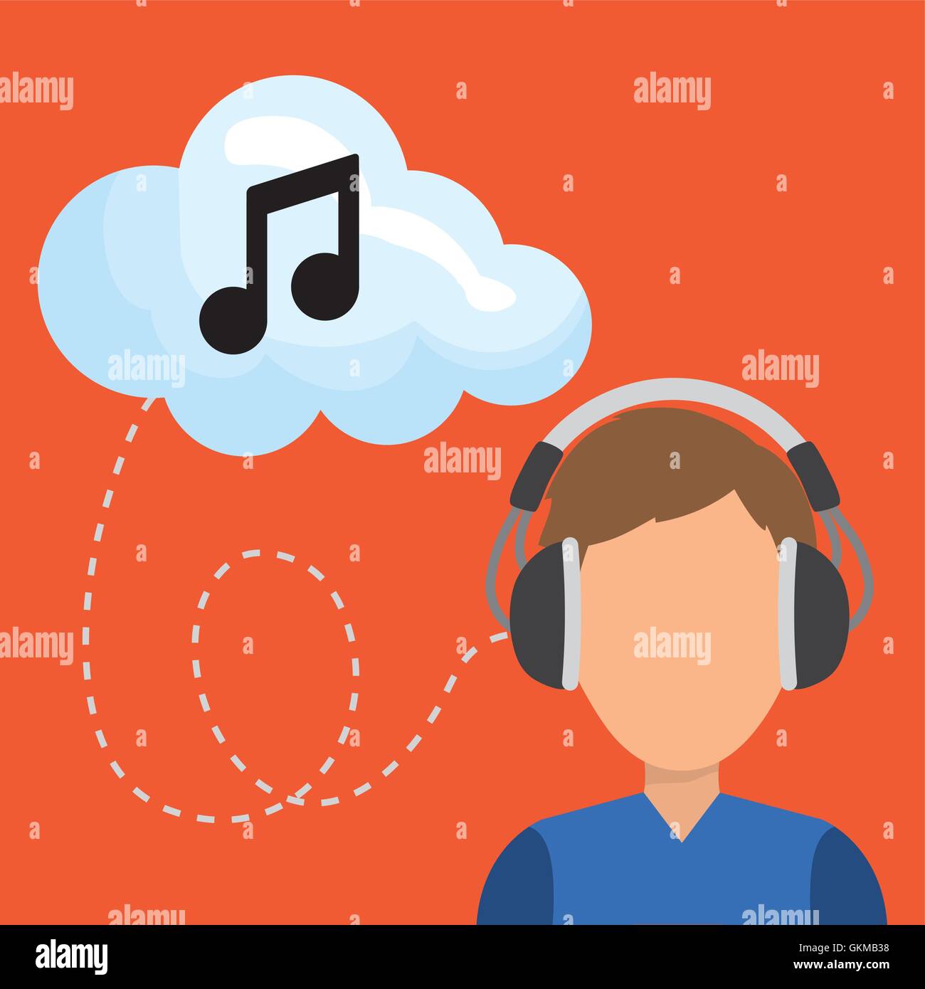 Graphic design of Music Online , vector illustration Stock Vector Image ...