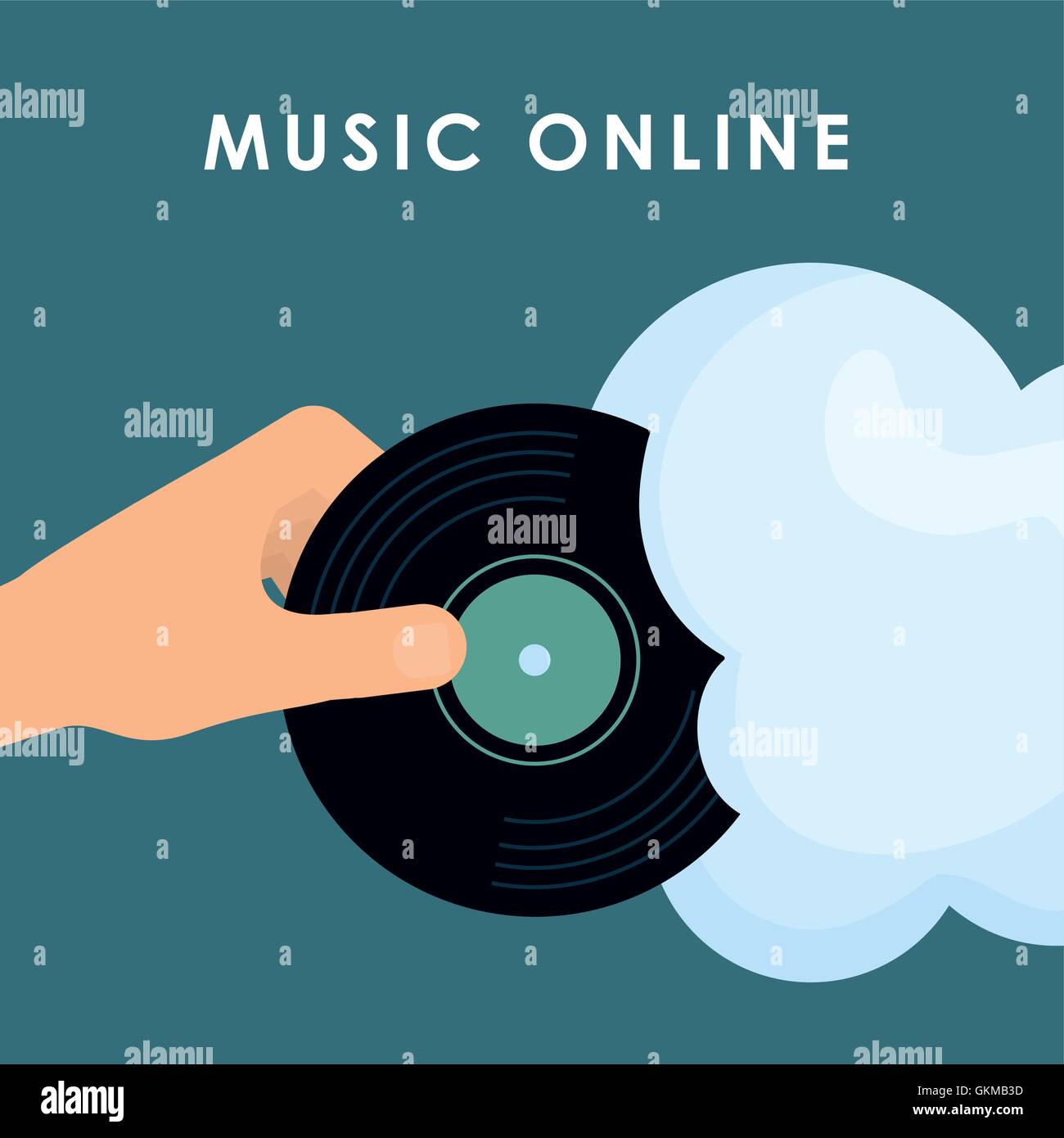 Graphic design of Music Online , vector illustration Stock Vector Image ...