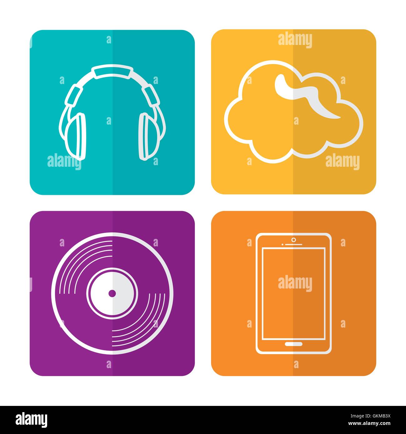 Graphic design of Music Online , vector illustration Stock Vector Image ...