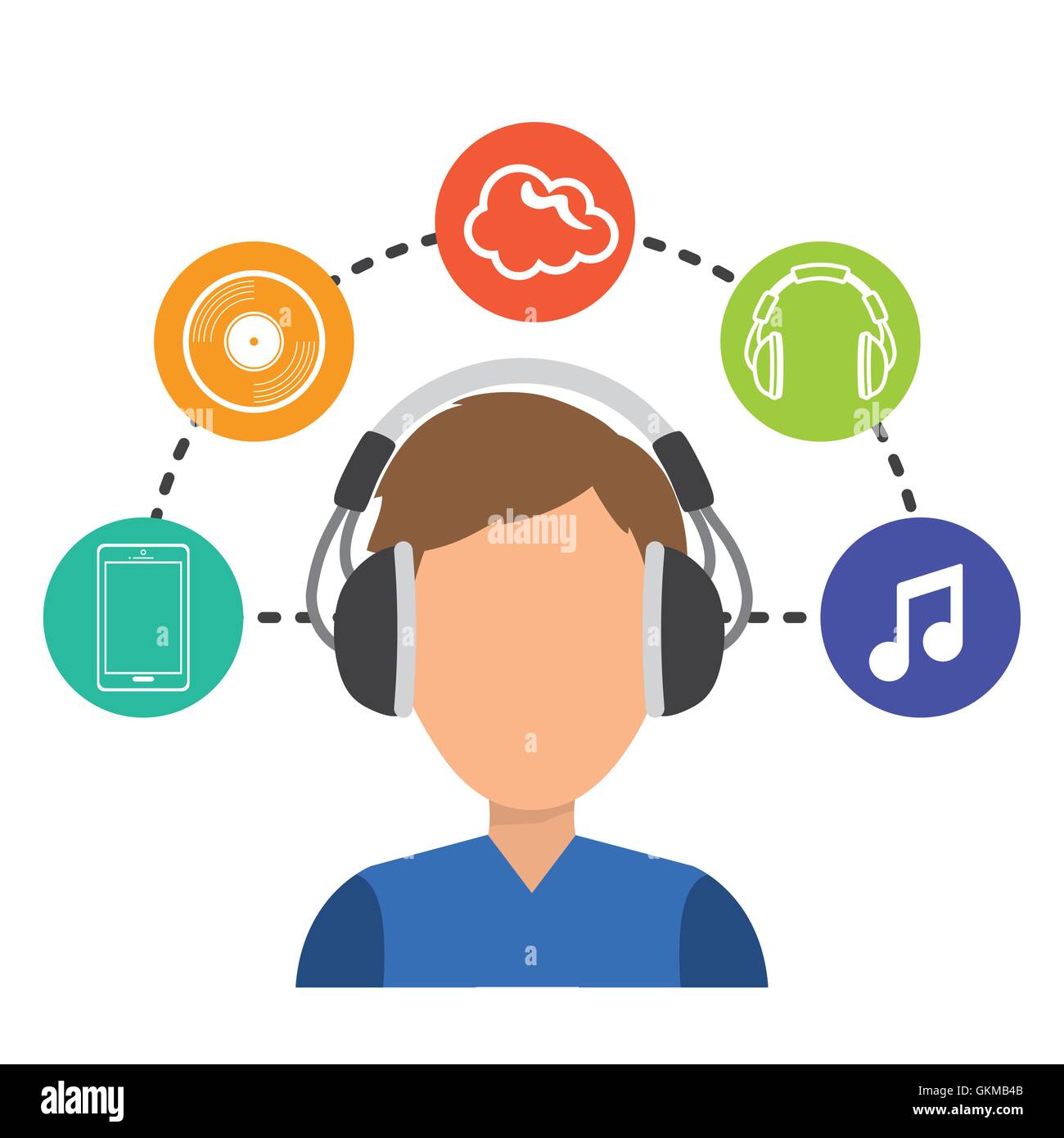 Graphic design of Music Online , vector illustration Stock Vector Image ...