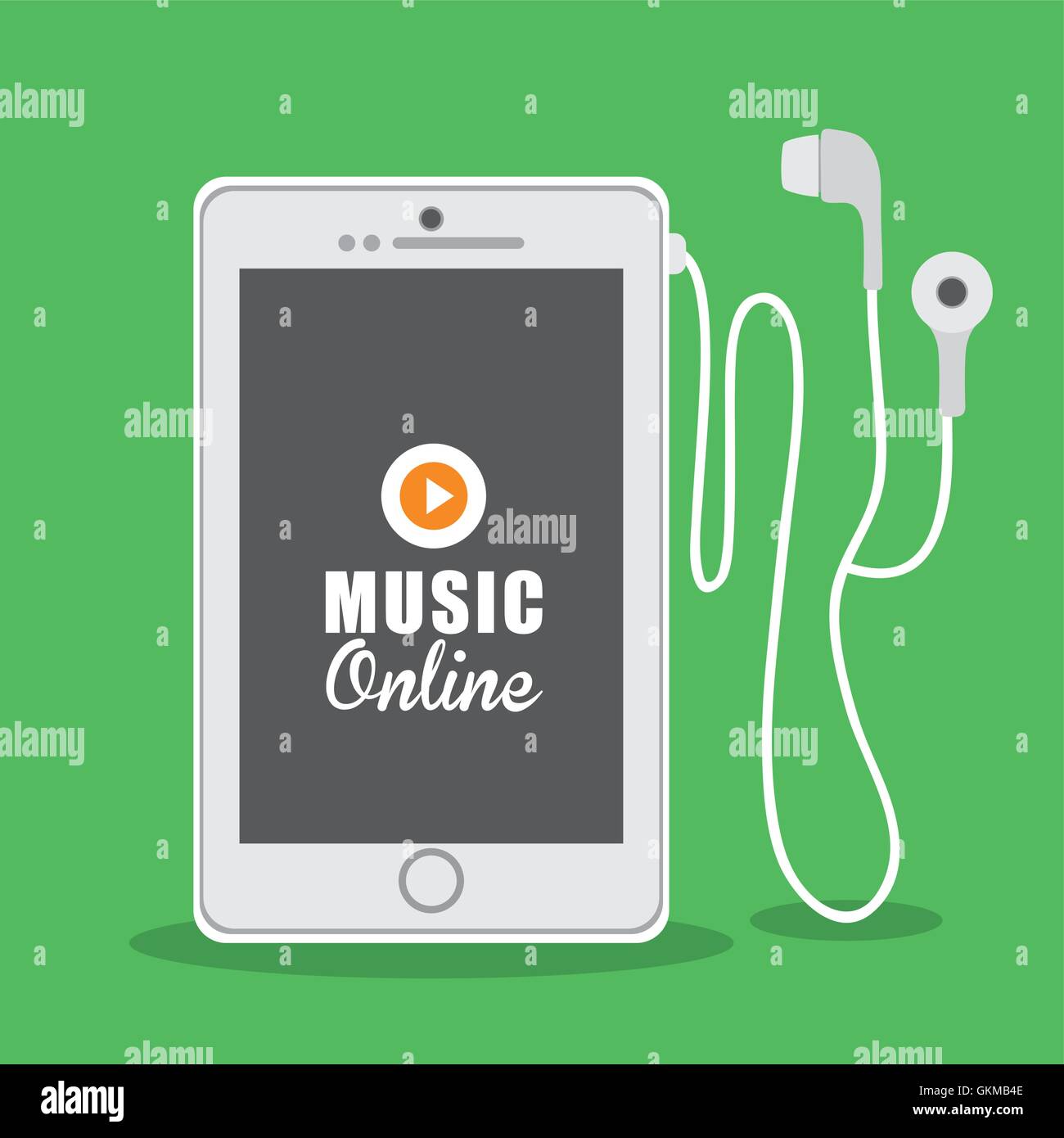 Graphic design of Music Online , vector illustration Stock Vector Image ...