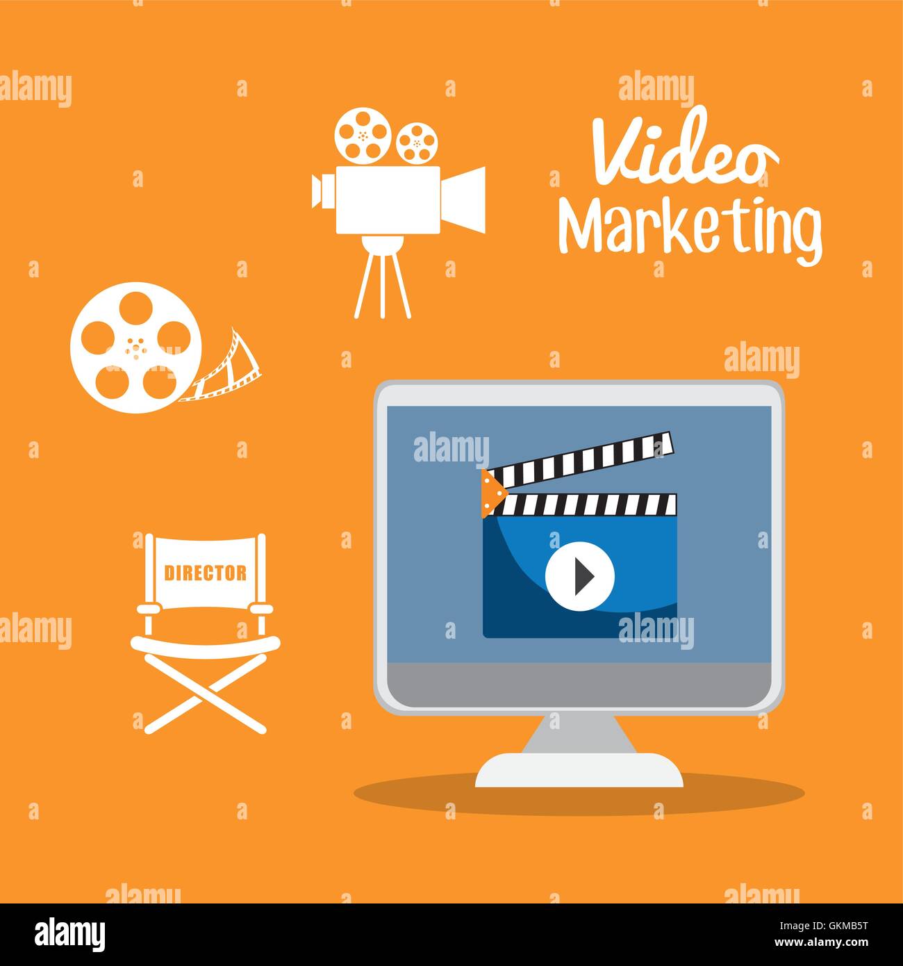 Video Marketing graphic design, vector illustration Stock Vector Image ...