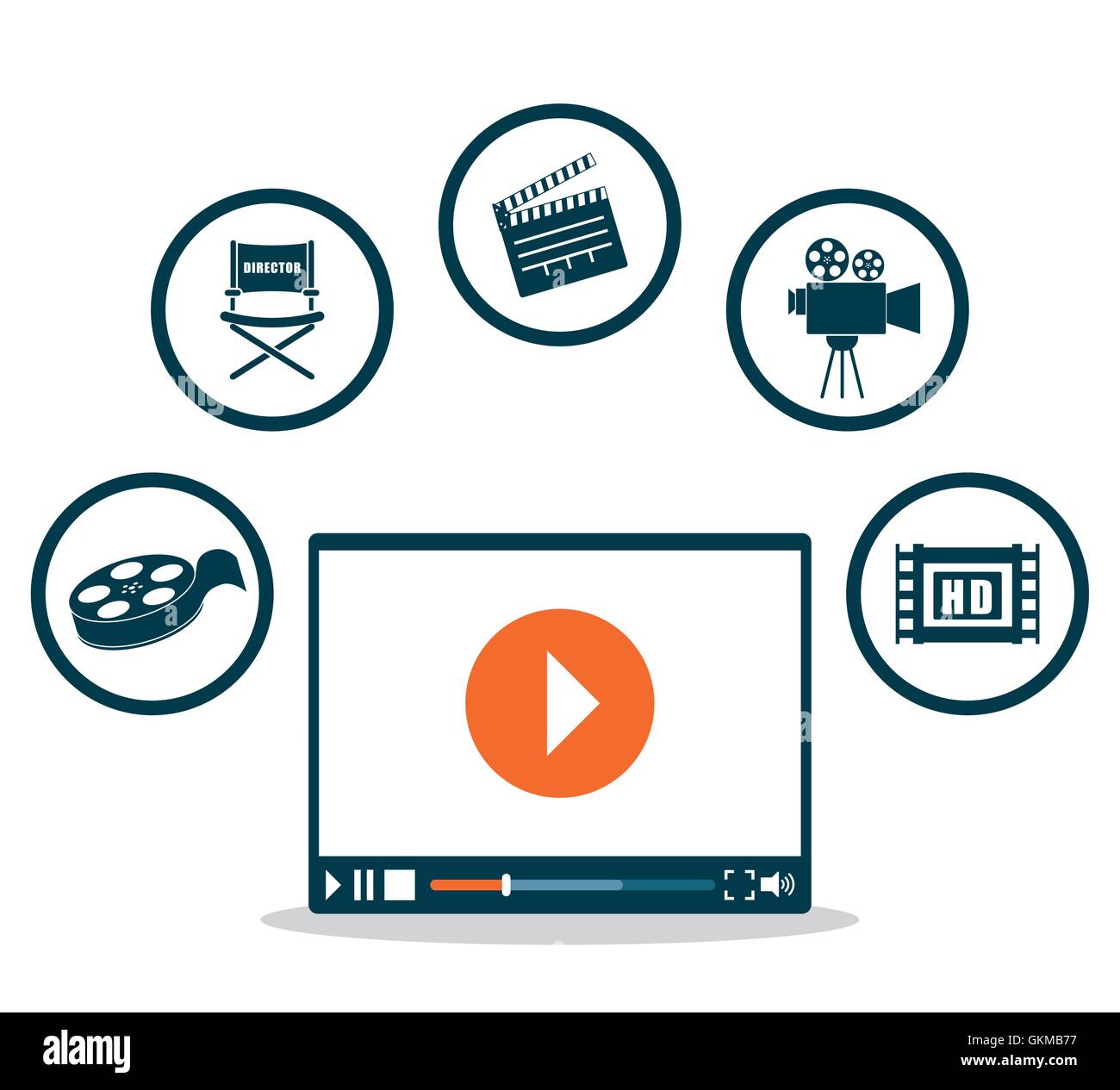Video Marketing graphic design, vector illustration Stock Vector Image ...
