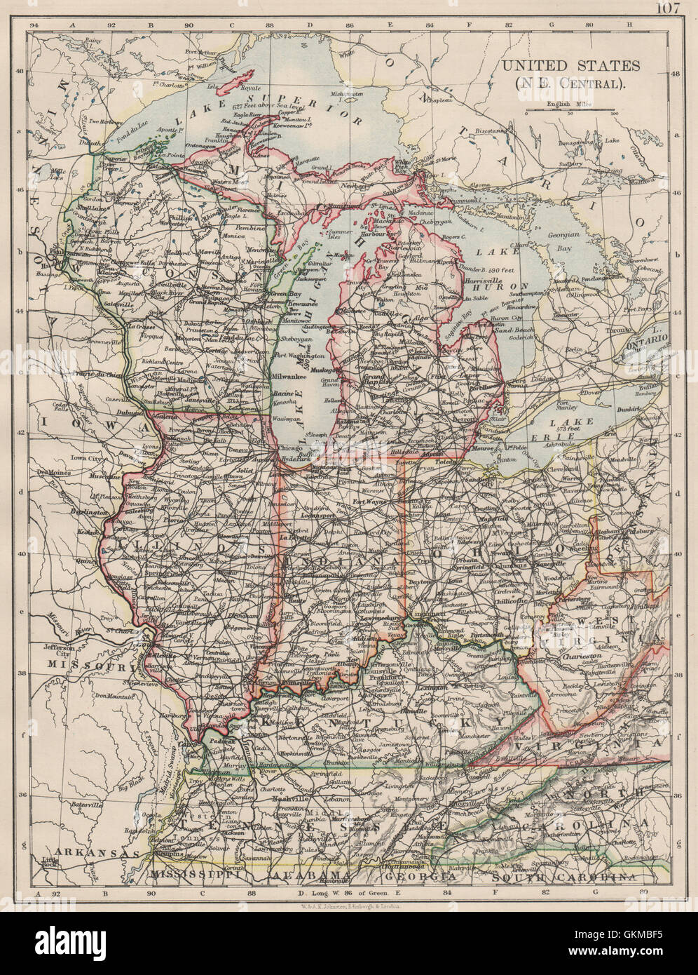 Indiana map 1900 High Resolution Stock Photography and Images - Alamy