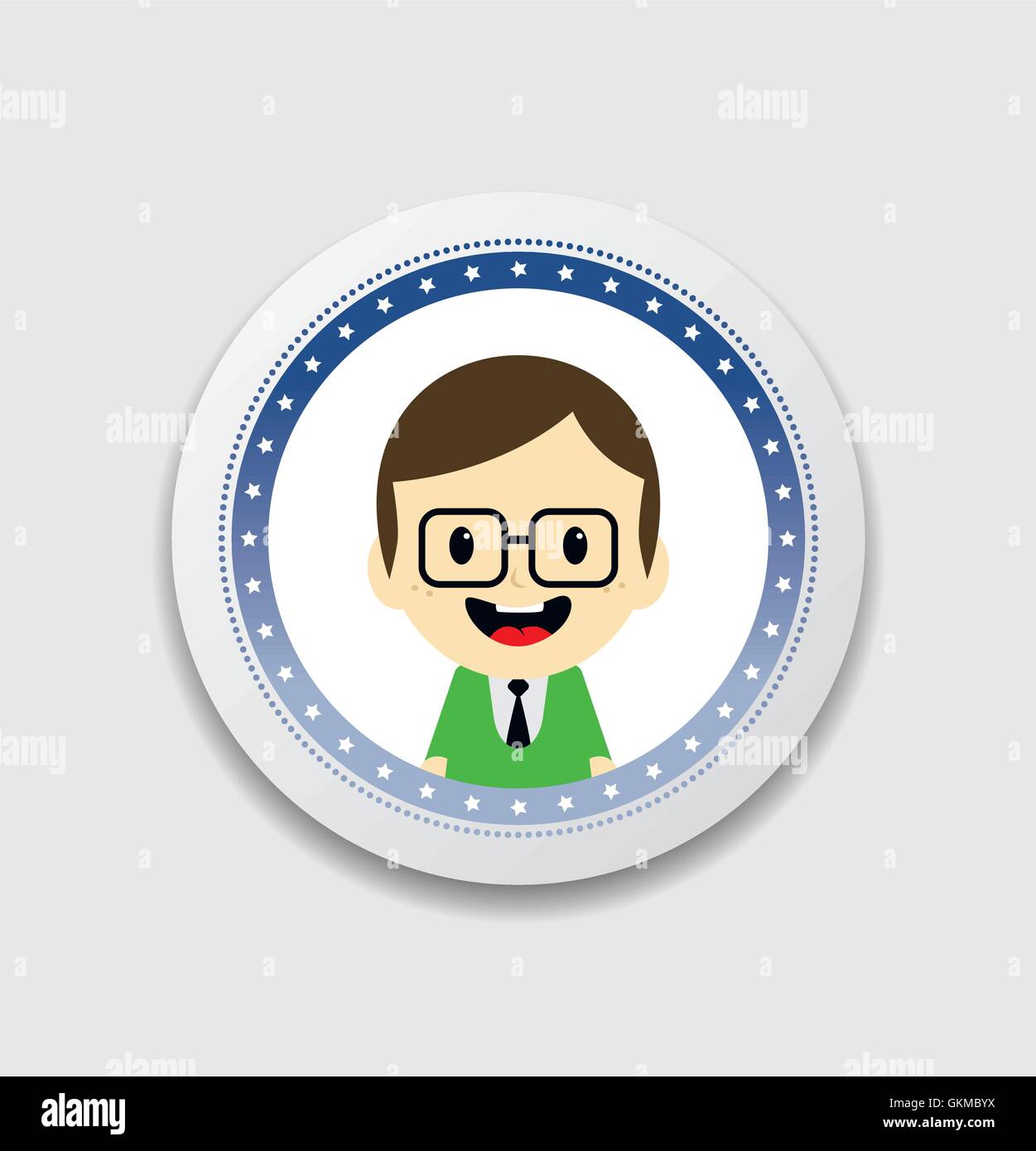 adorable boy cartoon character label Stock Vector Image & Art - Alamy