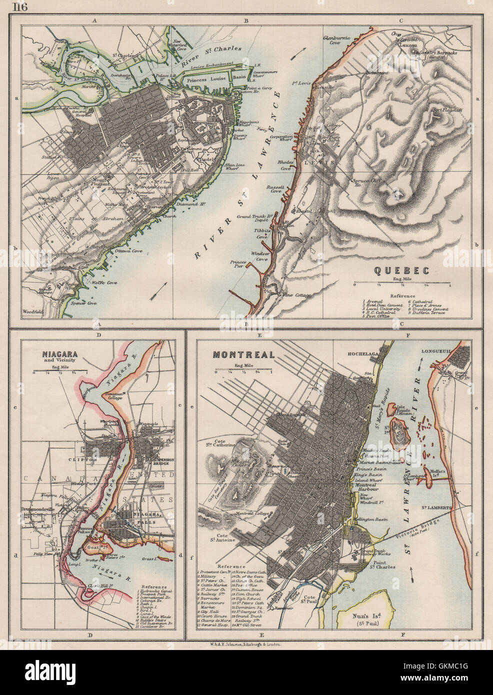 Antique map of montreal 1900 hi-res stock photography and images - Alamy