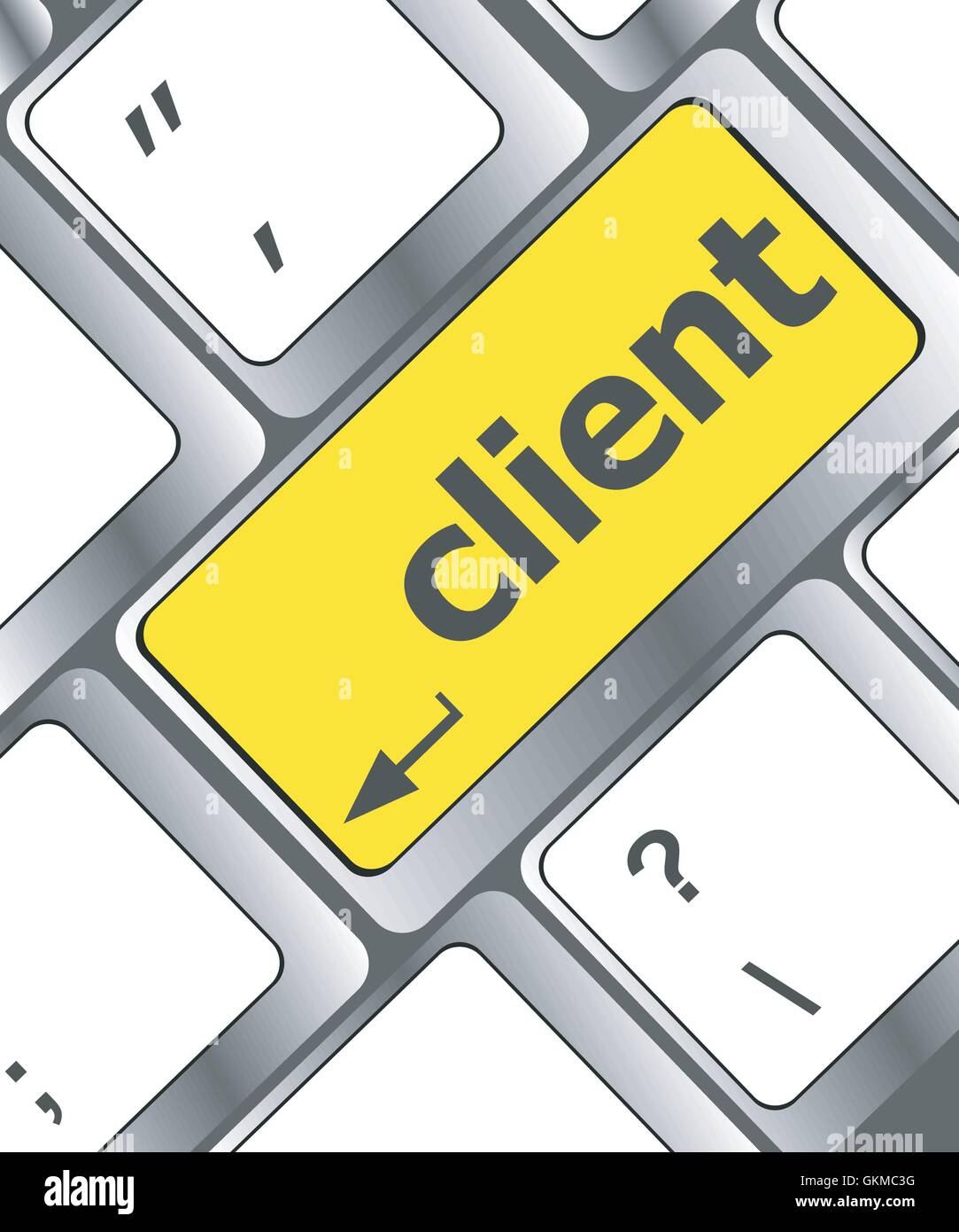 keyboard with client button, business concept Stock Vector Image & Art ...