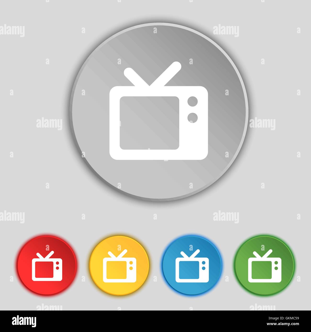 Tv icon sign buttons hi-res stock photography and images - Alamy