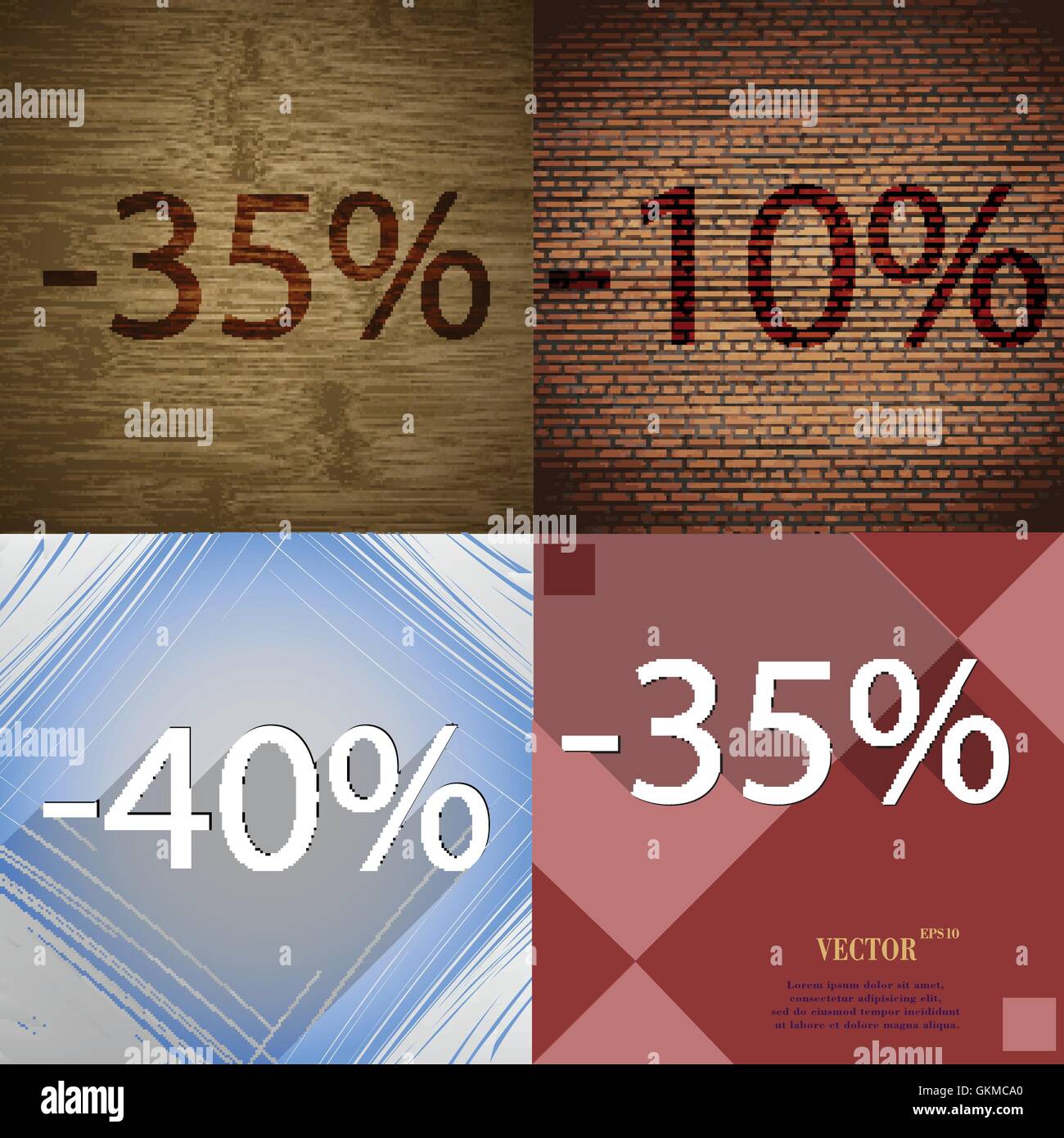 Set of Holiday discounts, store a percentage of sales. On abstract ...