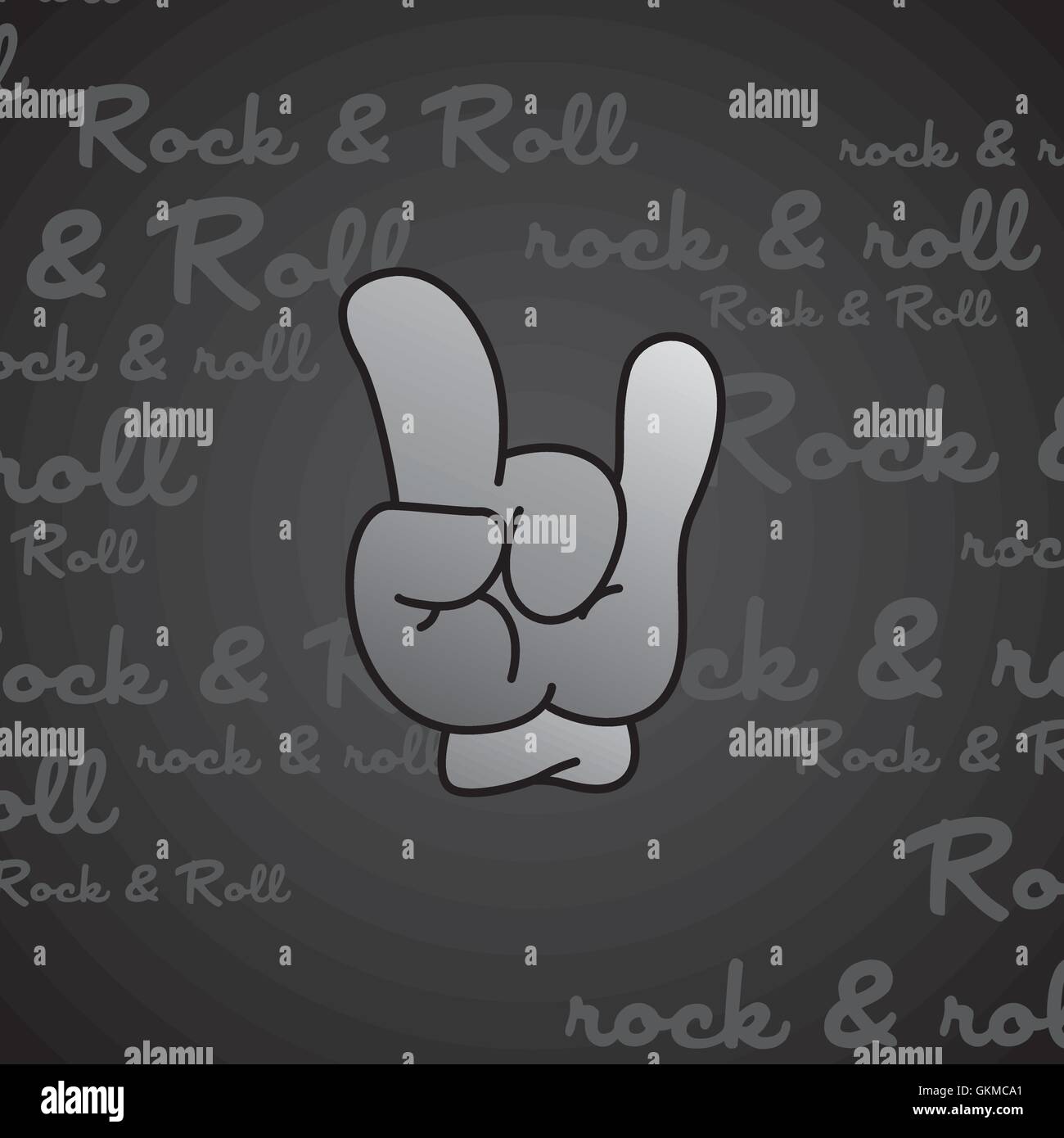 rock and roll theme hand gesture Stock Vector Image & Art - Alamy
