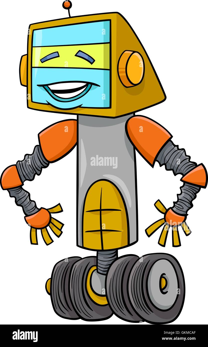 robot character cartoon illustration Stock Vector Image & Art - Alamy