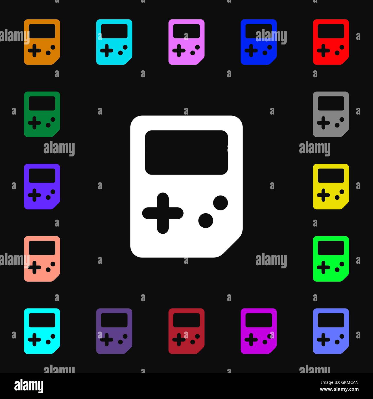 Tetris icon sign. Lots of colorful symbols for your design. Vector ...