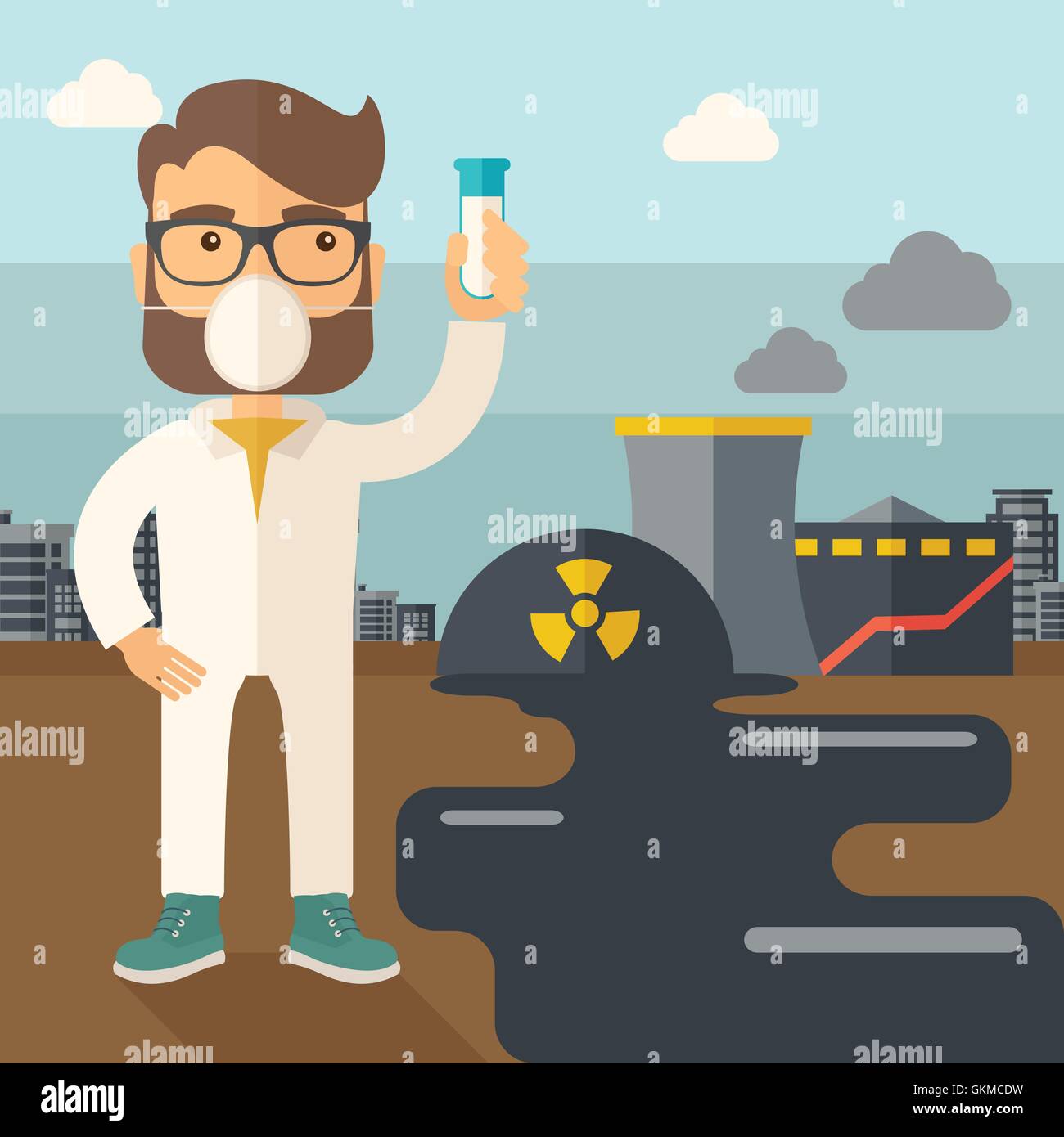 Young male laboratory scientist Stock Vector Images - Alamy