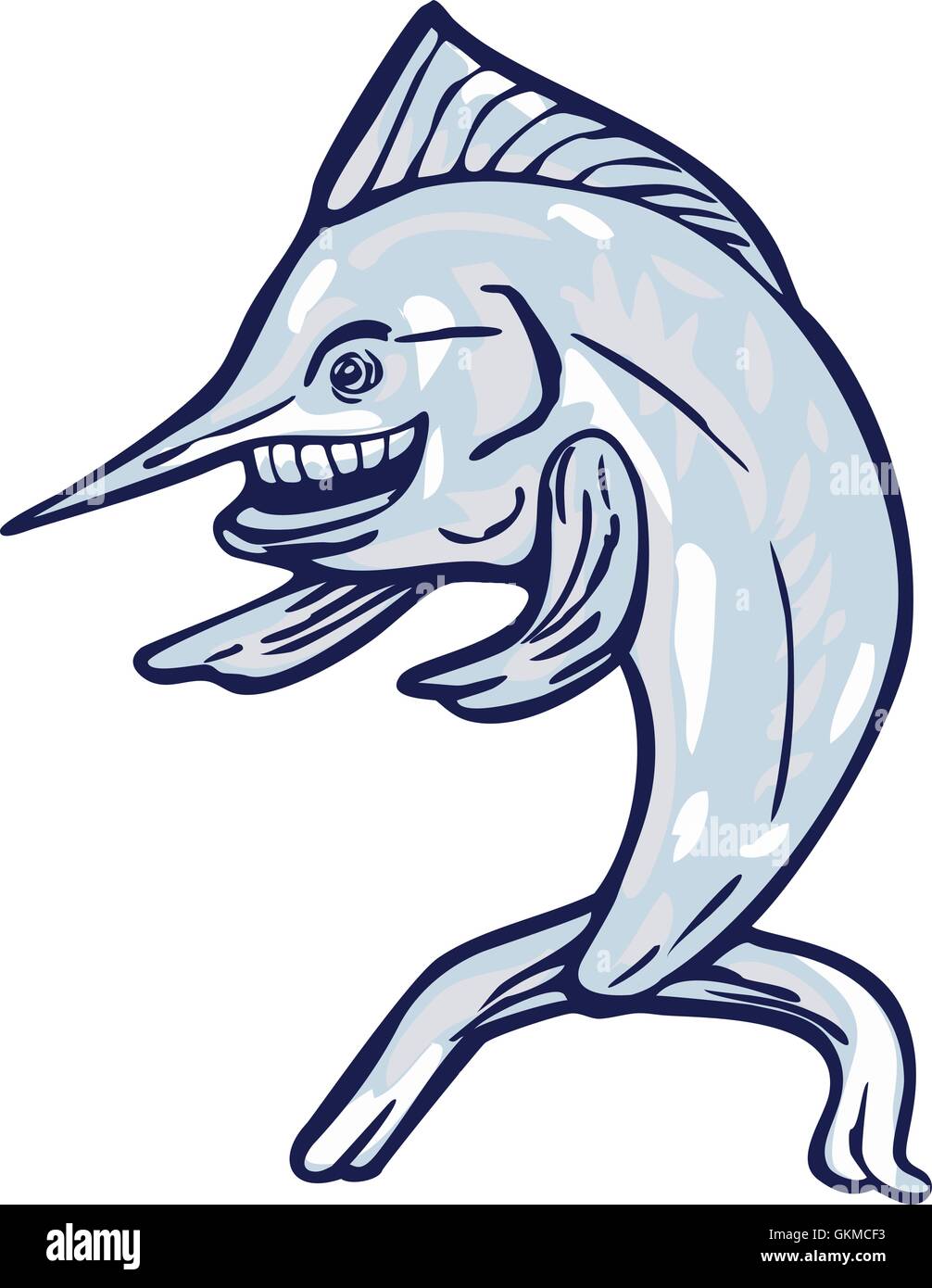 Marlin fish cartoon hi-res stock photography and images - Alamy