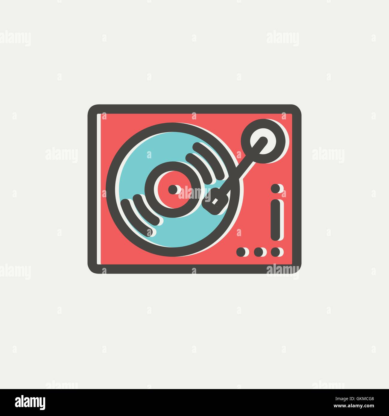 Phonograph turntable thin line icon Stock Vector Image & Art - Alamy