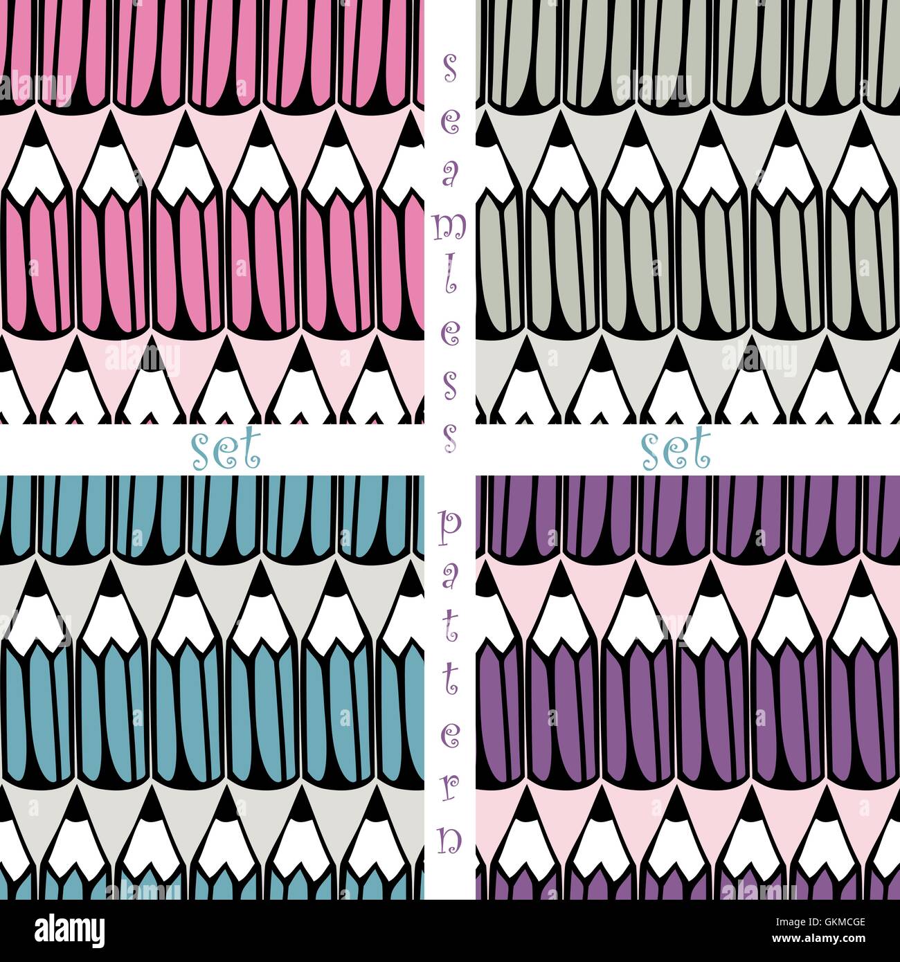 set of school seamless pattern Stock Vector Image & Art - Alamy