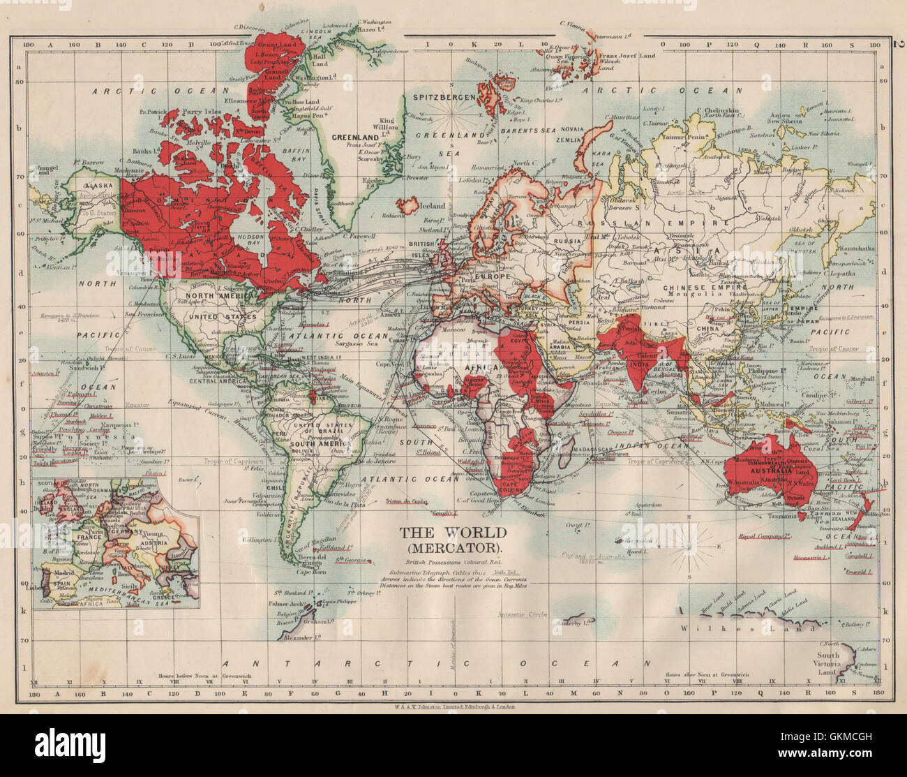 British empire routes map hi-res stock photography and images - Alamy