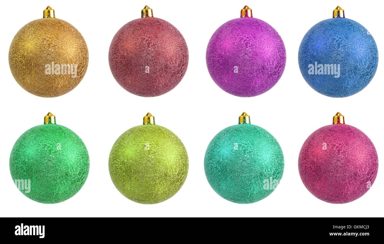 collection of colored christmas ornament Stock Photo - Alamy