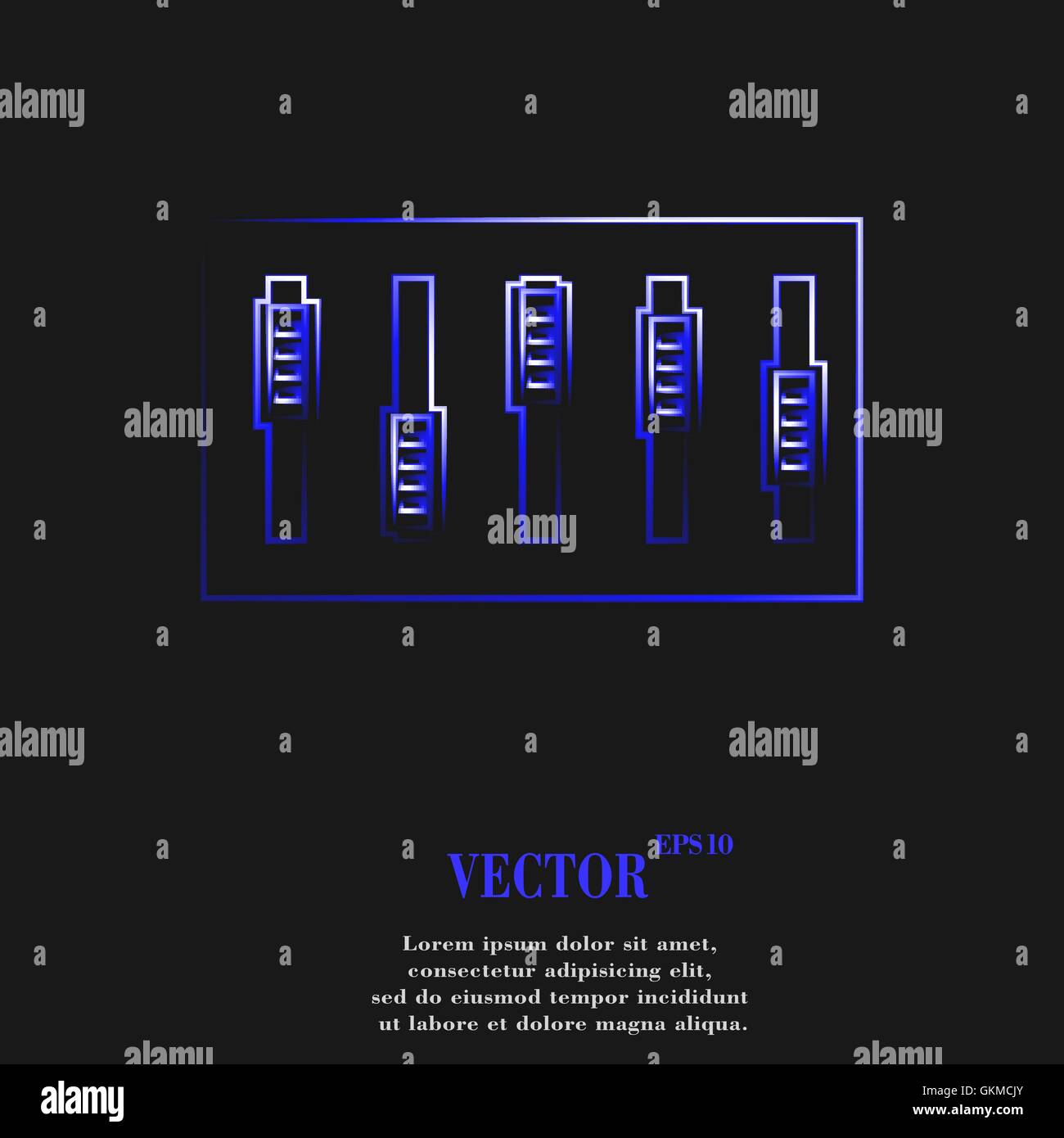 Dj console mix handles and buttons icon symbol. Trendy, modern design ...