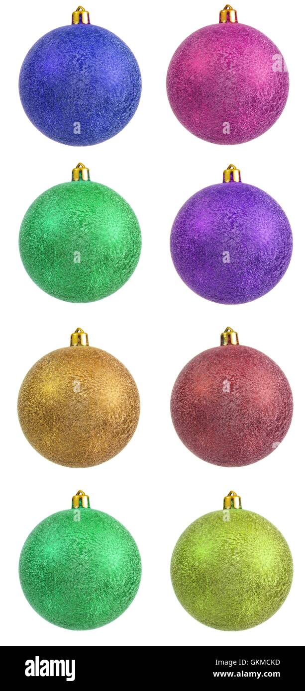 collection of colored christmas ornament Stock Photo - Alamy