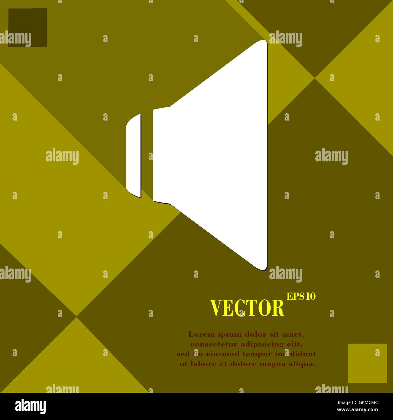 Speaker volume icon symbol Flat modern web design with long shadow and ...